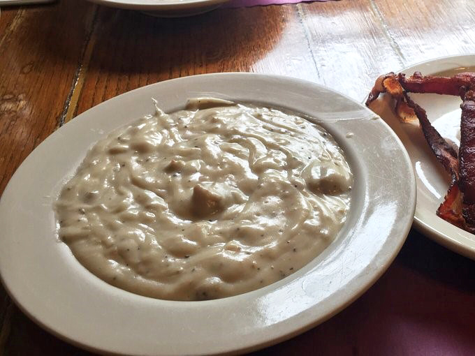 Biscuits and gravy that could make your grandmother both jealous and proud. This isn't a side dish&mdash;it's the main event.