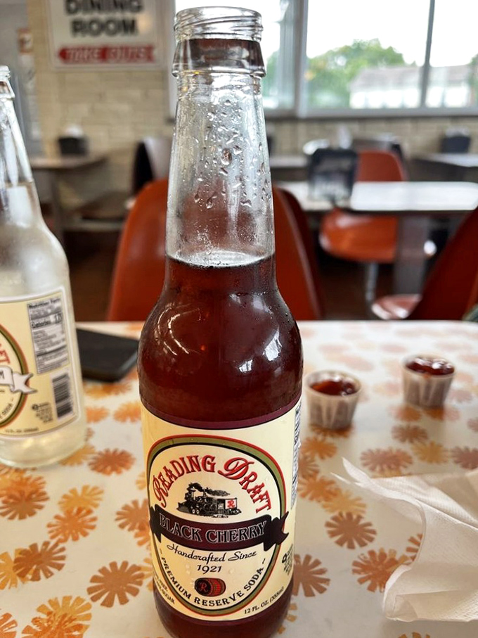Nothing pairs with broasted chicken quite like a Reading Draft Black Cherry soda—Pennsylvania's liquid answer to champagne.