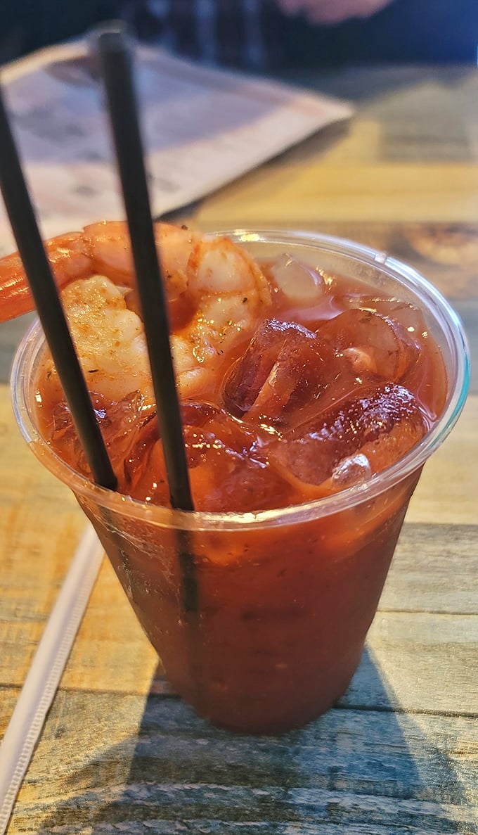 Their Bloody Mary isn't just a drink&mdash;it's a meal in a glass, complete with a shrimp garnish that's practically doing the backstroke.