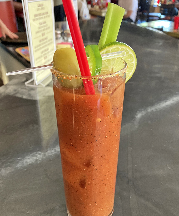 A Bloody Mary that's practically a meal &ndash; spicy, substantial, and garnished with enough vegetation to count as your daily serving of greens.