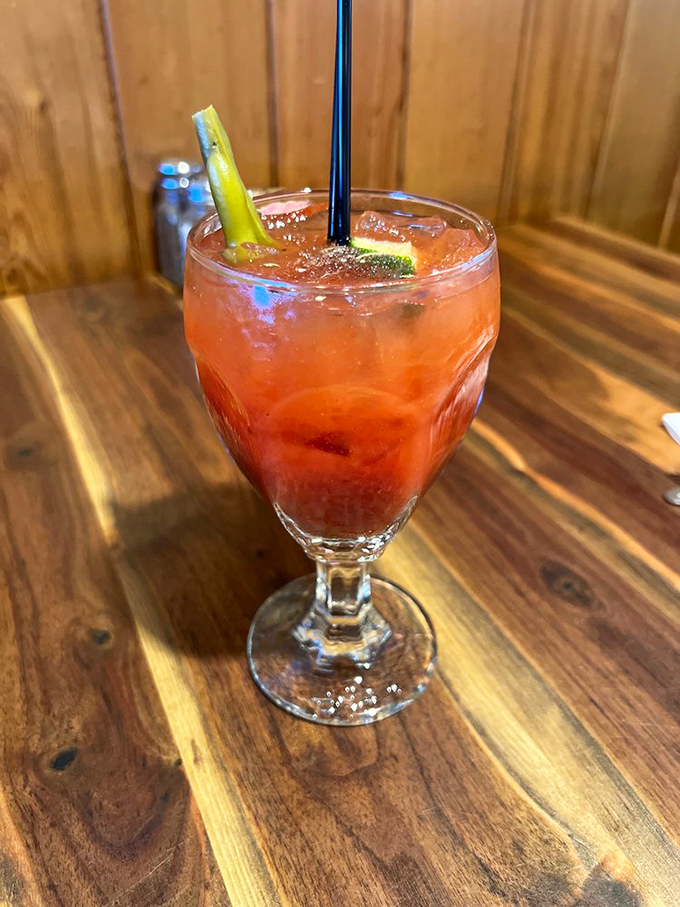 A Bloody Mary that's practically a meal itself &ndash; the perfect coastal hair-of-the-dog with a celery stalk standing tall like a ship's mast.