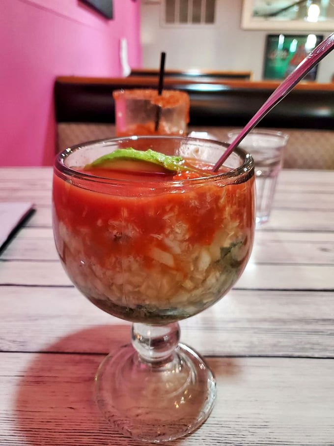 Blue crab meat cocktail in a goblet because sometimes your seafood deserves to be served like royalty at brunch.