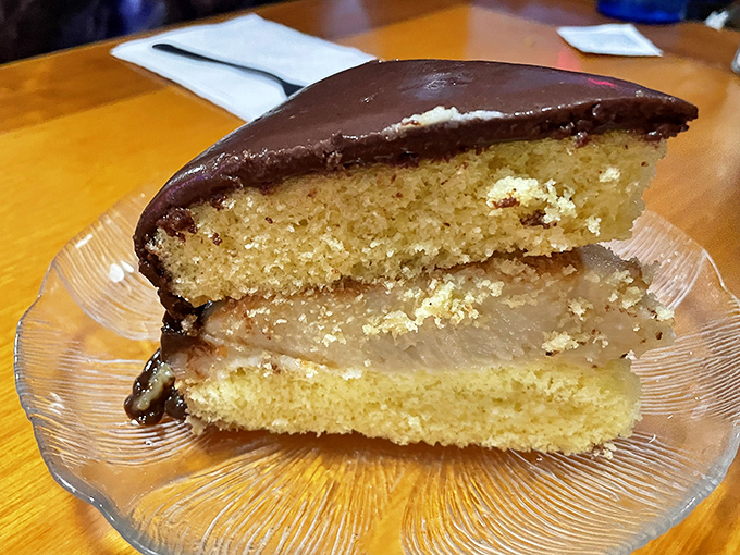 Boston Cream Pie that would make a Bostonian homesick. Three layers of nostalgia topped with chocolate that's smoother than a Kennedy's campaign speech.
