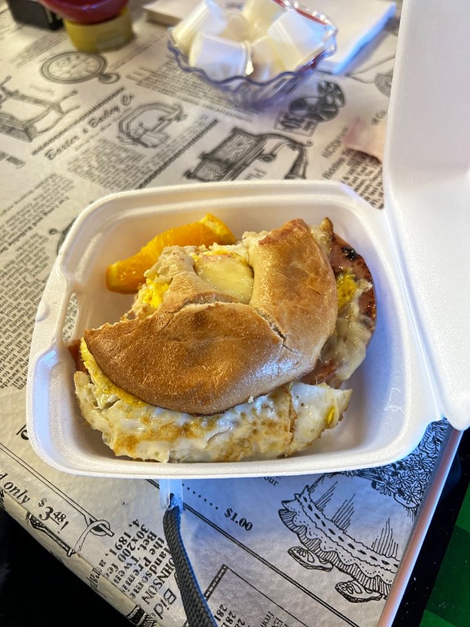 The Brakeman's Special brings breakfast engineering to new heights &ndash; a hearty sandwich that fuels you like the coal-fired locomotives of yesteryear.