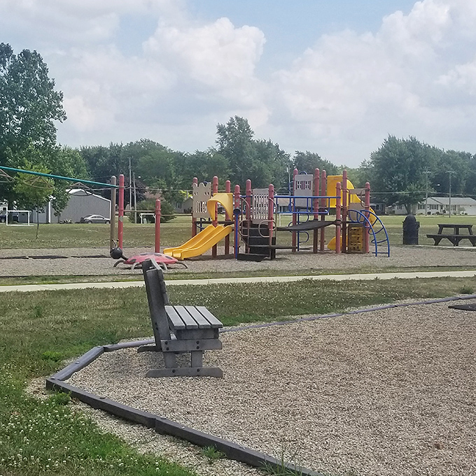 This playground promises adventure for the little astronauts in your life. In Wapakoneta, even the swing sets seem to reach for the stars.