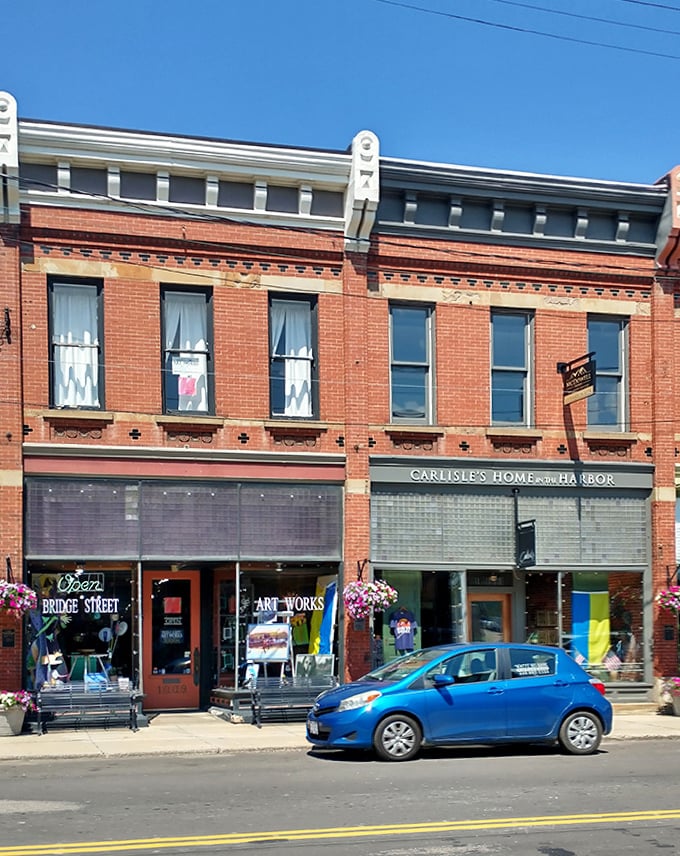 Bridge Street Art Works brings creativity to historic storefronts where local artists prove Ohio's got serious talent beyond corn and football.