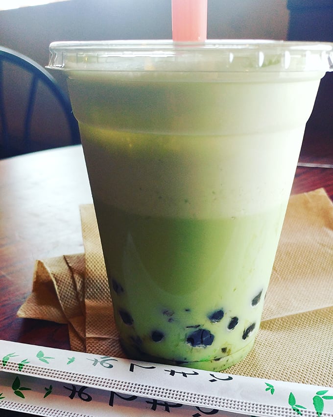 This isn't just bubble tea &ndash; it's a green matcha vacation in a cup, with chewy tapioca pearls playing the role of edible souvenirs.