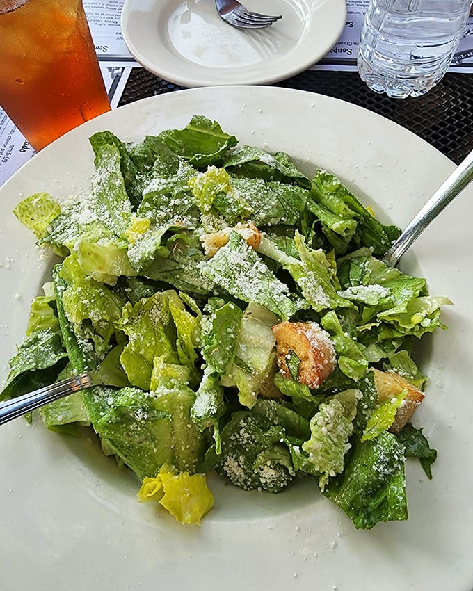 Even the Caesar salad gets the respect it deserves&mdash;crisp romaine, generous Parmesan, and house-made croutons that weren't born in a bag.