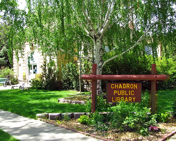 Beneath the shade of a graceful birch, Chadron's Public Library offers literary journeys to complement your physical one.