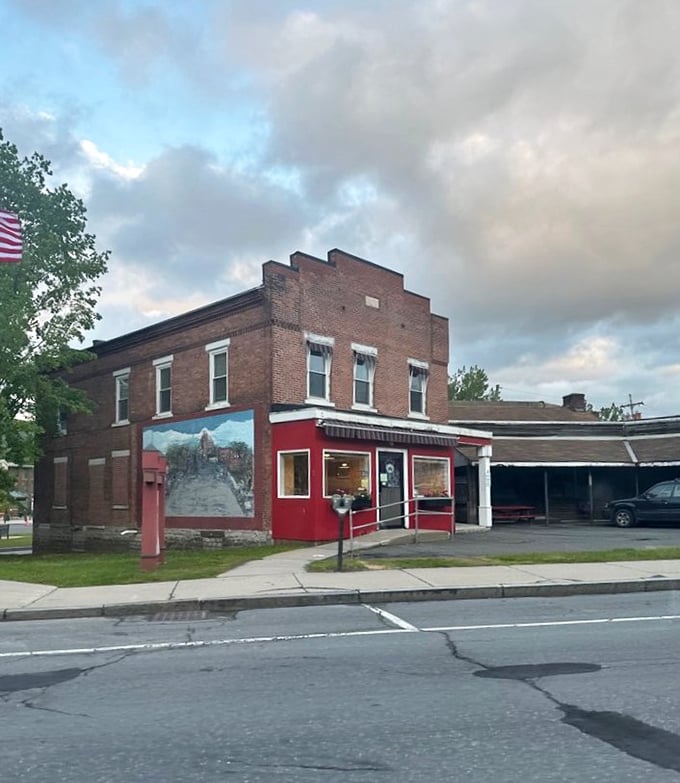 This unassuming brick building with its splash of red houses local flavors that prove culinary gems often hide in plain sight.