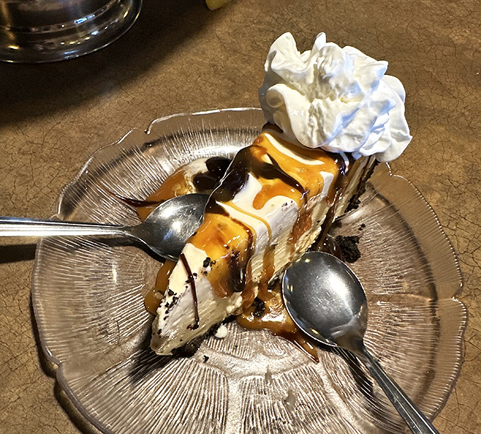 Cheesecake so rich it probably has its own financial advisor and retirement plan already. 