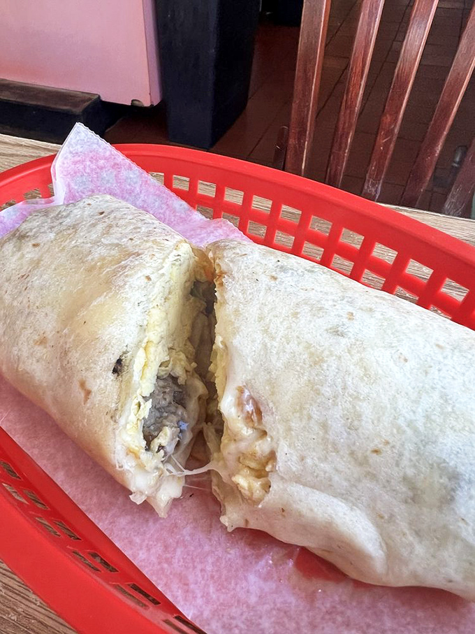 This breakfast wrap holds more delicious secrets than a soap opera, but with a much happier ending.