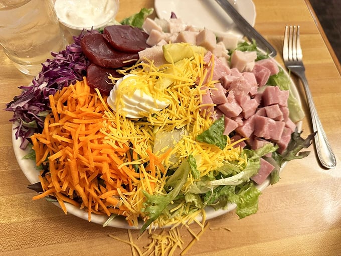 This isn't just a salad; it's a colorful landscape of textures and flavors that might actually make you forget about steak. Almost.