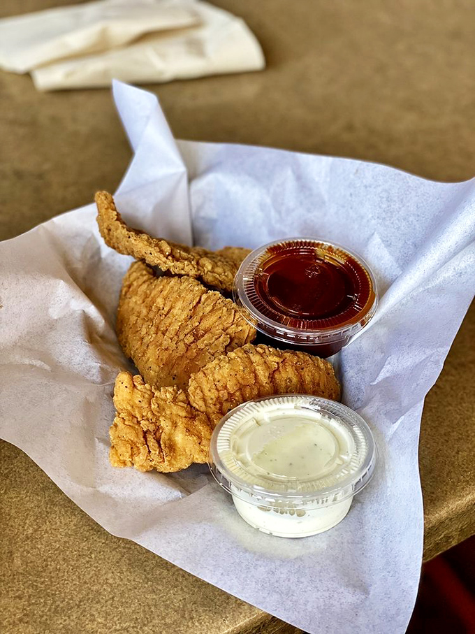 Crispy strips that make you wonder why anyone bothers with fancy chicken preparations.