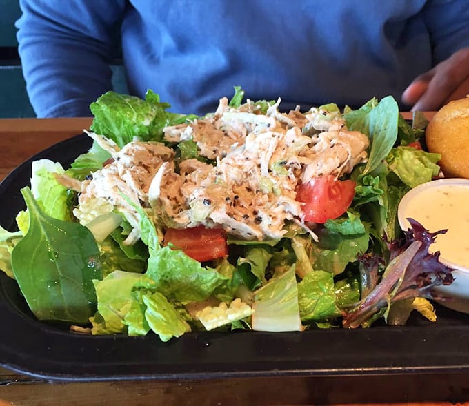 The chicken salad offers a lighter option that doesn't skimp on flavor&mdash;like the sensible friend who still knows how to have fun.