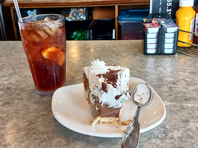 Chocolate cream pie that makes you understand why people used to put desserts on windowsills. This slice is worth committing minor theft for.
