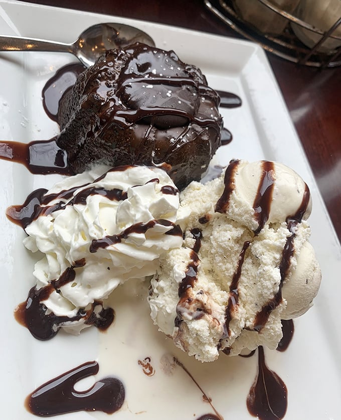 This chocolate lava cake doesn't just break open&mdash;it performs a dramatic reveal worthy of a Broadway finale, complete with ice cream co-stars.