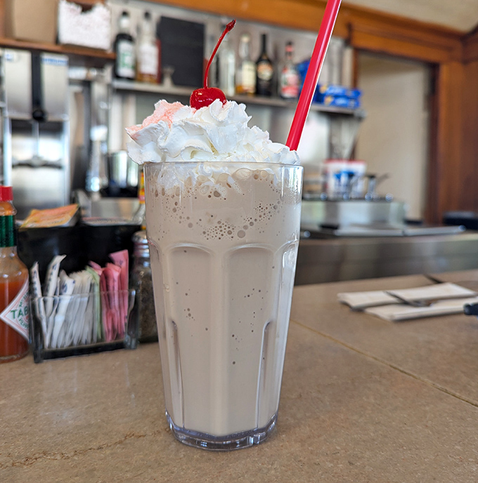 This isn't just a milkshake&mdash;it's dessert with a straw, topped with enough whipped cream to make your childhood self high-five your adult self.