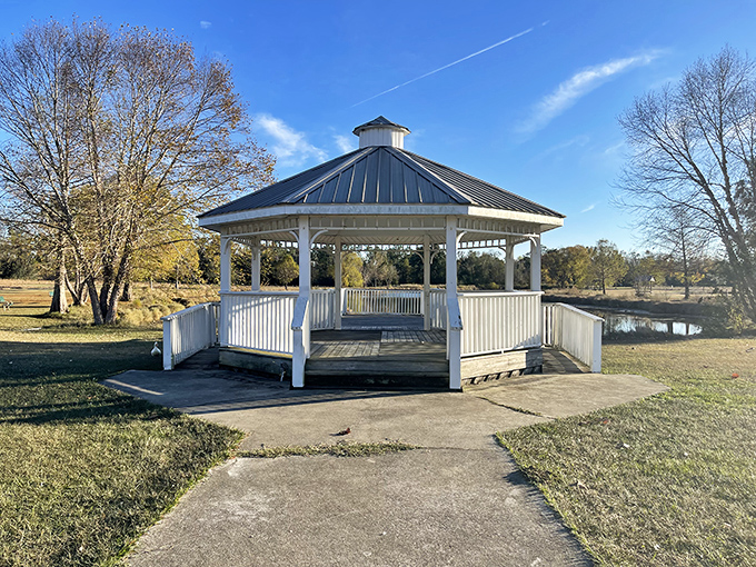This pristine gazebo awaits your morning coffee ritual or evening sunset viewing&mdash;no reservation or cover charge required.