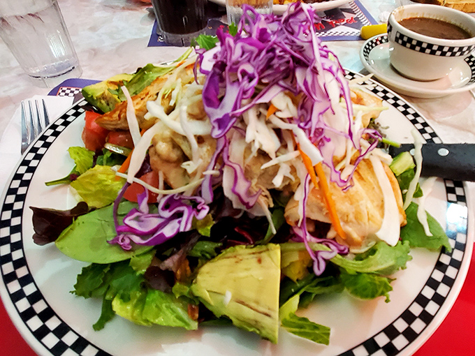 A salad so fresh and vibrant it might convince even dedicated carnivores that vegetables deserve respect too.