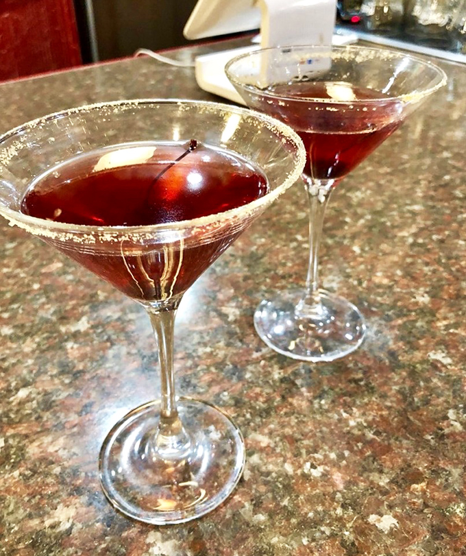 Cocktails that prove Rib Shack isn't just about the meat. These ruby-red beauties offer a sophisticated pause between bites of brisket.