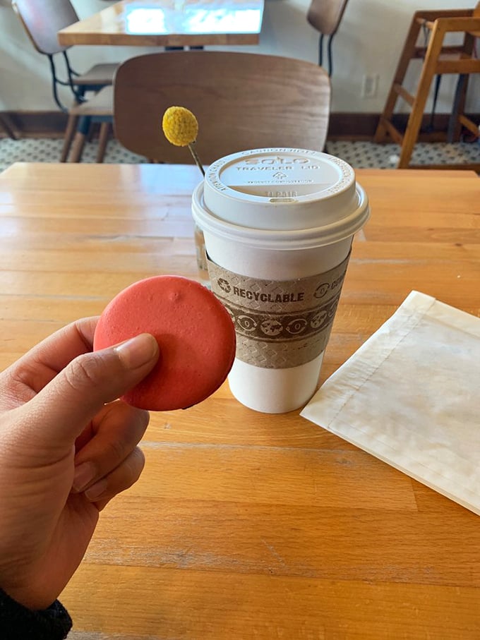 Coffee and a macaron: the Fred Astaire and Ginger Rogers of breakfast pairings, dancing gracefully across your taste buds.