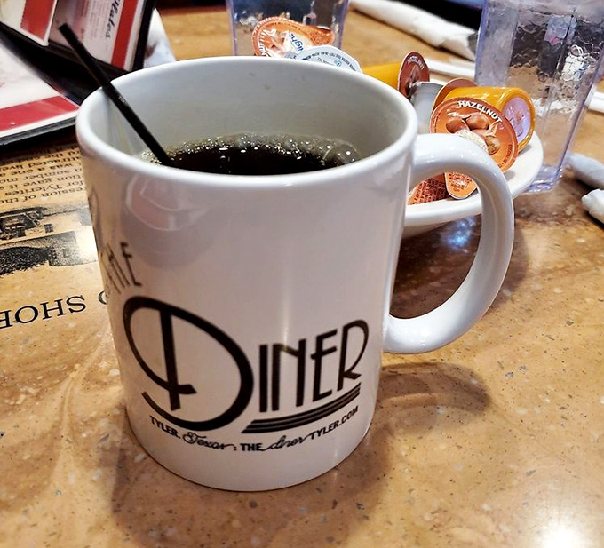 That first sip of honest, robust coffee in a mug that means business—the perfect companion for contemplating which breakfast masterpiece to order.