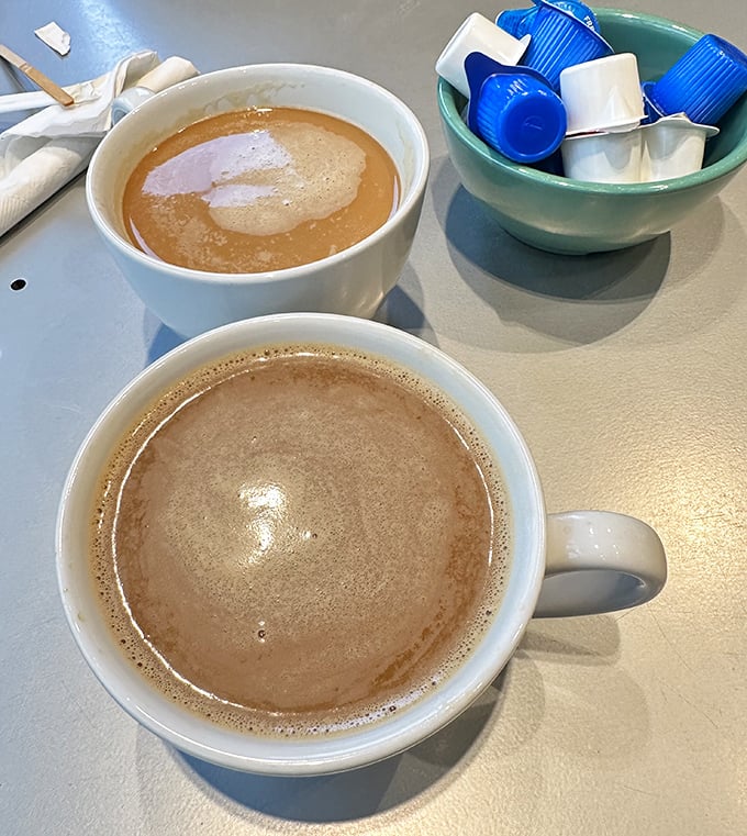 Coffee served in mugs substantial enough to warm both hands on a Montana morning&mdash;simple pleasures at their finest.