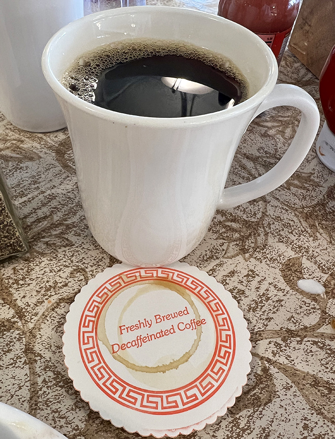 Even the coffee gets special treatment here, served with a coaster that reminds you this isn't some rushed caffeine fix &ndash; it's part of the experience.