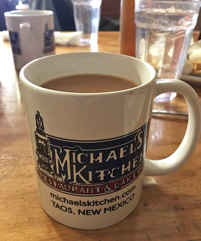 The official morning fuel of Taos comes in this branded mug, delivering liquid motivation with every sip.