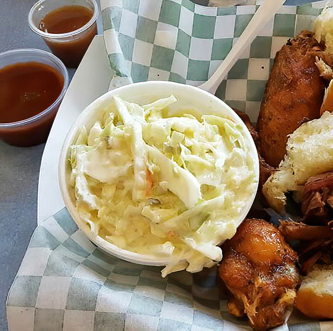Creamy coleslaw: the unsung hero of barbecue plates everywhere, cutting through richness like that friend who always tells you the truth about your haircut.