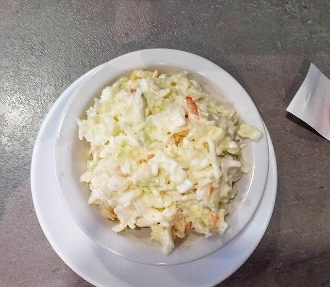 Creamy coleslaw that doesn't swim in dressing &ndash; the unsung hero of diner sides that complements everything from seafood to sandwiches.
