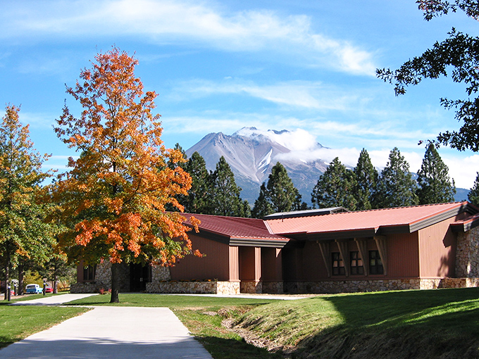 College of the Siskiyous campus showcases nature's perfect fall palette. Even the trees dress better here than most people do in Los Angeles.