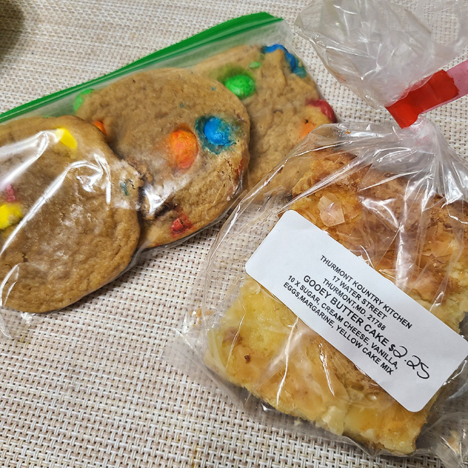 M&M cookies packaged with the kind of care usually reserved for newborns, ready to bring a touch of homemade sweetness to your day.