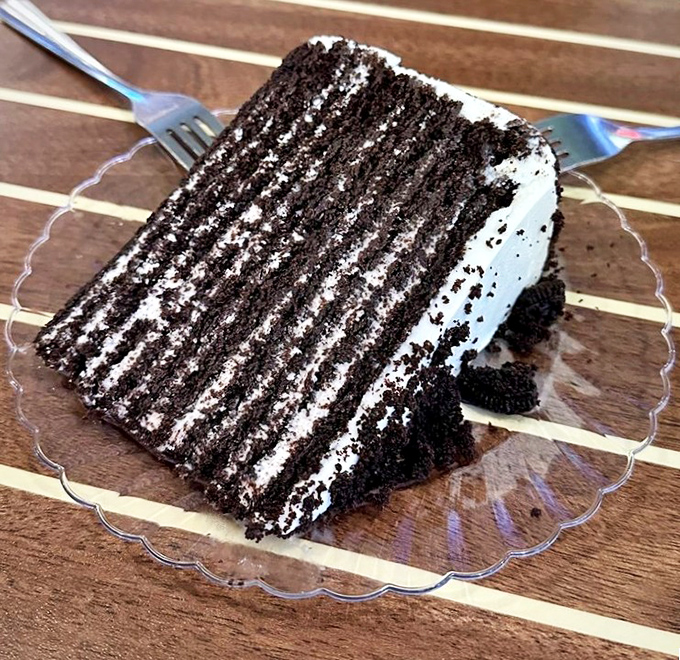 Smith Island cake, Maryland's official dessert, stacks up layer after chocolatey layer&mdash;proving the state's commitment to excellence extends well beyond seafood.