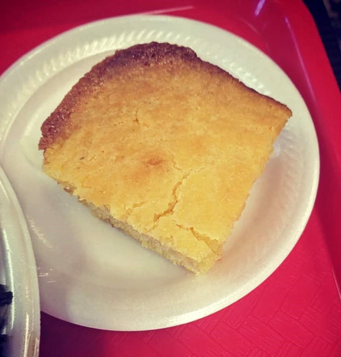 Golden cornbread that walks the perfect line between sweet and savory. It's the supporting actor that deserves its own Oscar in the barbecue drama.