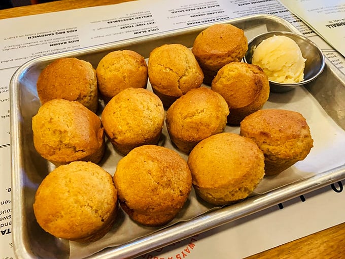 Cornbread muffins that would make a Southern grandmother nod in approval. Golden, tender, and ready for their butter close-up.