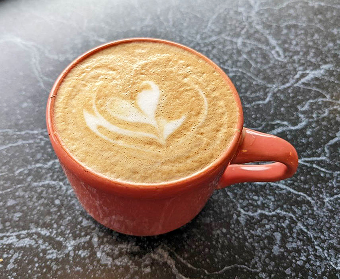 Latte art that's too pretty to drink &ndash; for about five seconds, until the coffee aroma breaks your willpower.