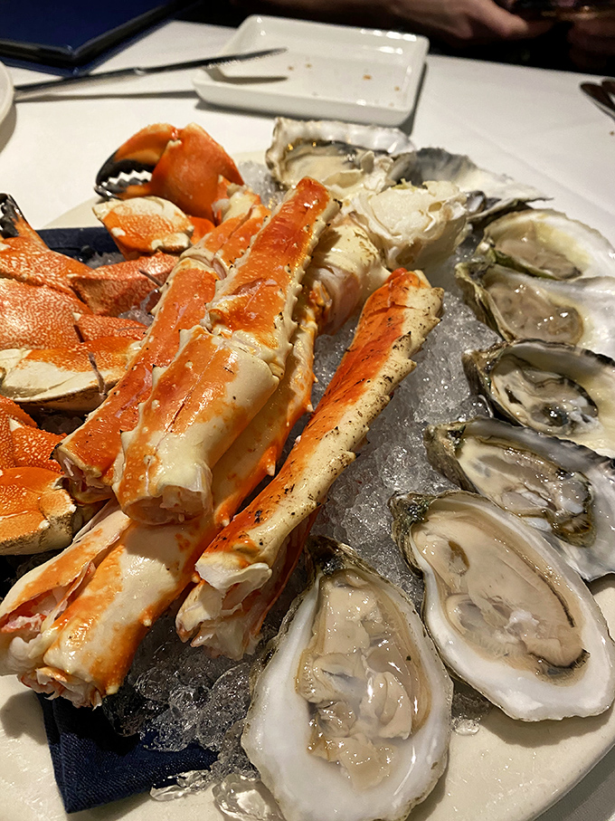 The seafood tower that launched a thousand food envy glances. Those oysters and crab legs aren't just food&mdash;they're conversation pieces.