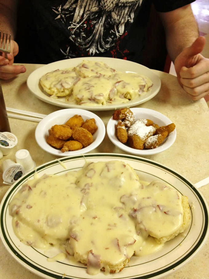 Biscuits smothered in creamy chipped beef gravy&mdash;the kind of breakfast that makes you want to take a nap and then come back for lunch.