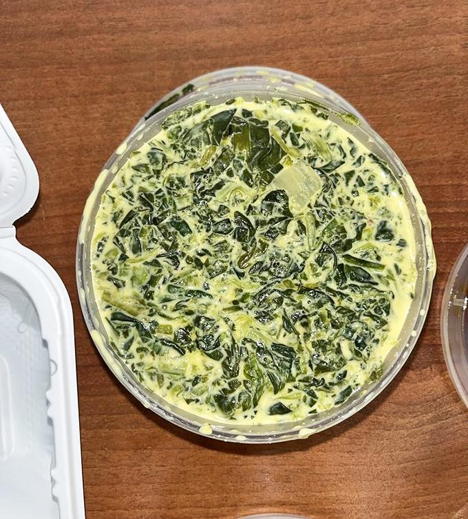 Creamy spinach that somehow makes you feel virtuous while indulging &ndash; the superhero of side dishes.