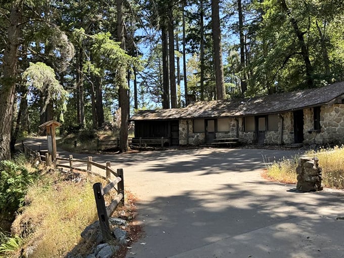 Stone seats carved into the hillside create nature's amphitheater, where the backdrop upstages even the most talented performers.