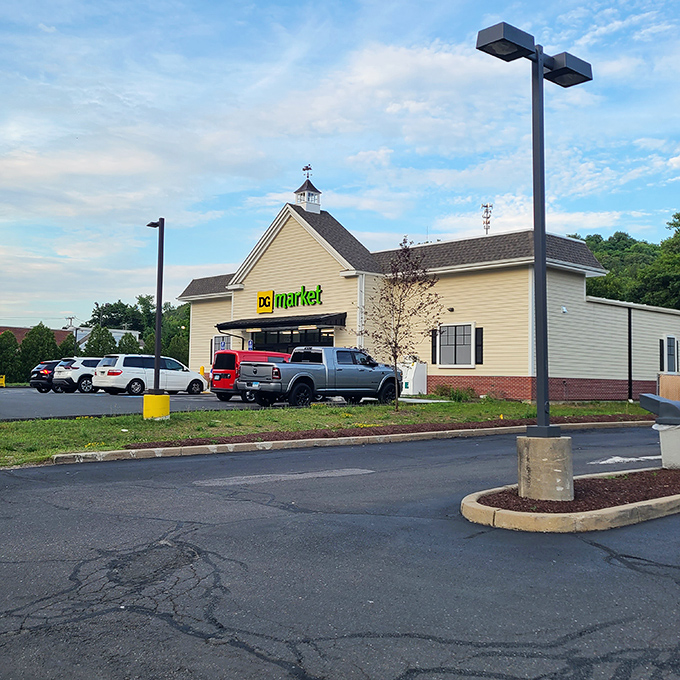 The DG Market proves you don't need a fancy name to stock everything from lightbulbs to lunch meat. Practical shopping without the need for a treasure map. 