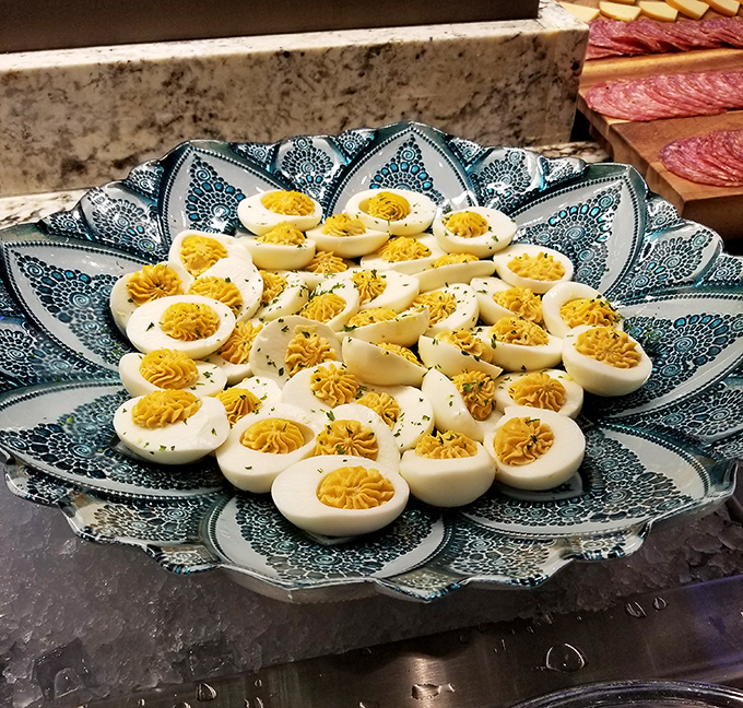 These aren't your grandmother's deviled eggs&mdash;unless your grandmother was secretly a Brazilian chef with an eye for beautiful presentation.