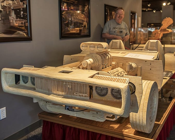 This matchstick Dodge Charger would make the Dukes of Hazzard proud. Even the engine details are meticulously crafted&mdash;no hot glue shortcuts here!