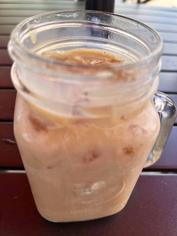 Coffee served in a mason jar isn't just a drink&mdash;it's a statement. This creamy concoction promises to jumpstart conversations as effectively as it does mornings.