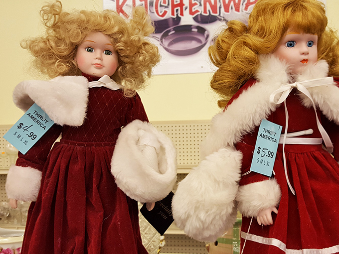 These holiday dolls aren't just waiting for a home &ndash; they're judging your outfit choices with their perpetually surprised porcelain expressions.