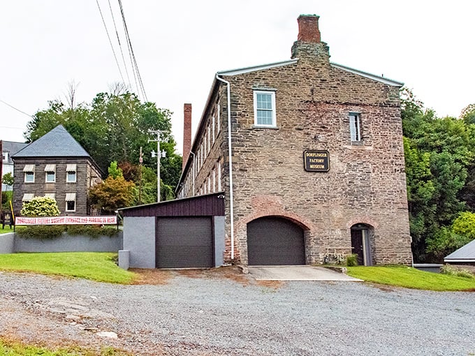 The Dorflinger Factory Museum's sturdy stone facade has weathered more seasons than most of us have had birthdays. Living history at its finest.