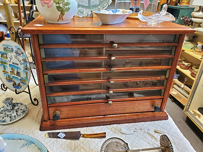 This isn't just a drawer cabinet&mdash;it's a time capsule with handles. Craftsmen from another era built this beauty to outlast trends and technology.