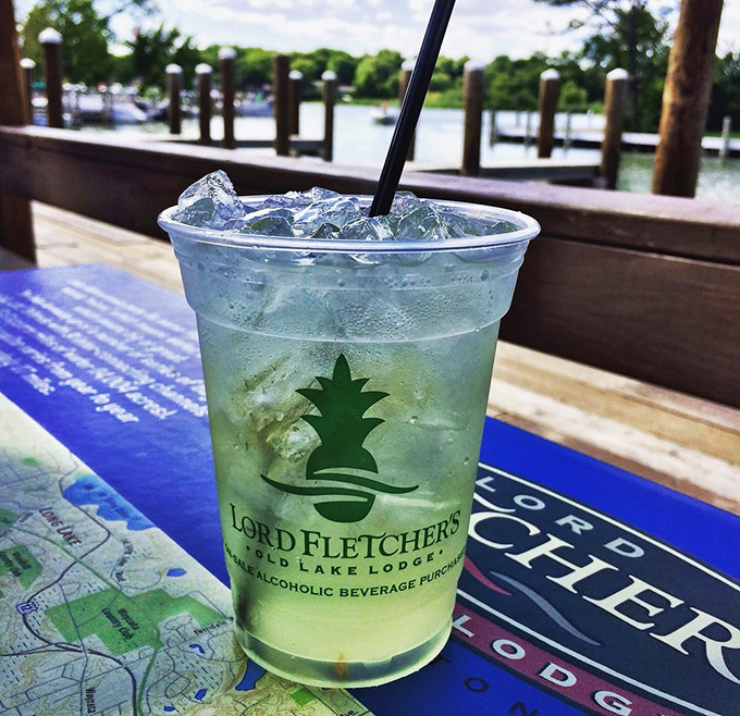 Sipping this refreshing cocktail on the lakeside patio feels like joining an exclusive club where the only membership requirement is appreciation for the good life.